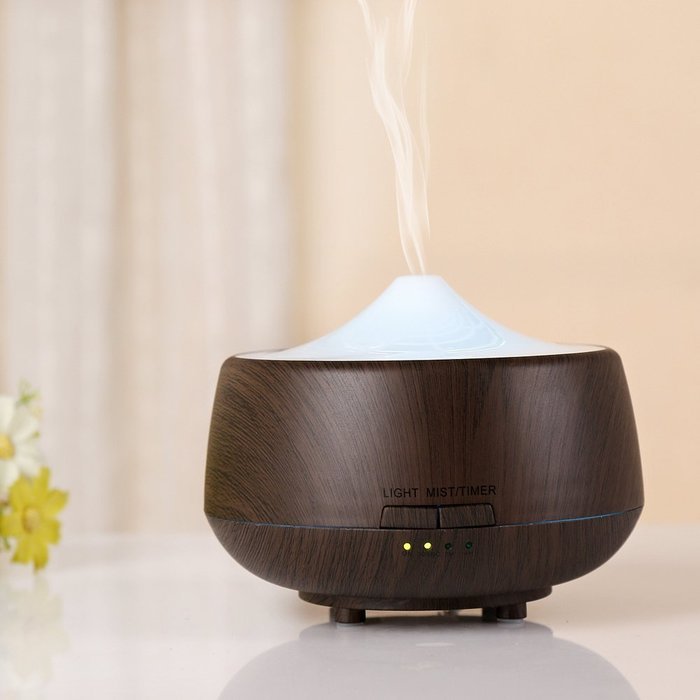 250ml Aromatherapy Essential Oil Diffuser Wood Grain Ultrasonic Cool