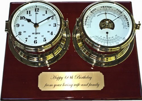 Tide and Time Clock with Barometer Thermometer Plaque free image download
