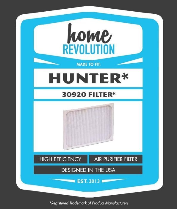 Hunter 30920 Home Revolution Brand Air Purifier Filter Replacement ...