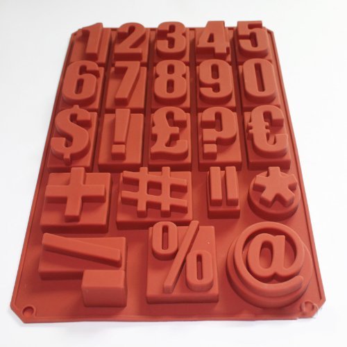 X-Haibei Number Punctuation Soap Ice Cube Chocolate Soap Silicone Mold ...
