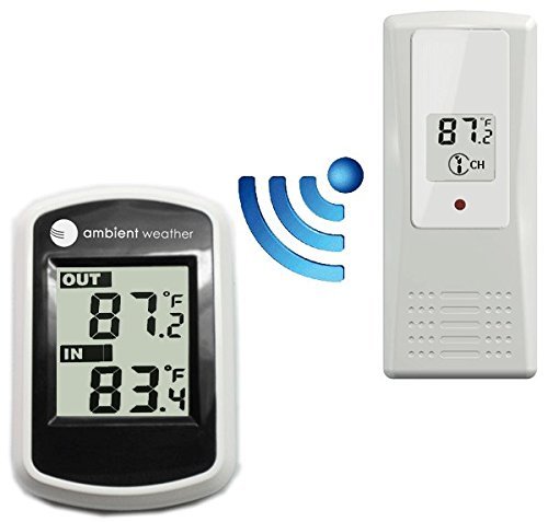 Ambient Weather WS-40 Wireless Thermometer with Indoor and Outdoor ...