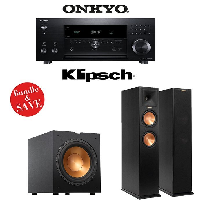 Onkyo TX-RZ900 7.2-Channel Network Home Theater Receiver + Klipsch RP-260F + Klipsch R-12SW - 2. ...