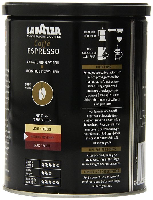 Lavazza Caffe Espresso - Medium Ground Coffee, 8-Ounce Cans (Pack of 4) N2 free image download