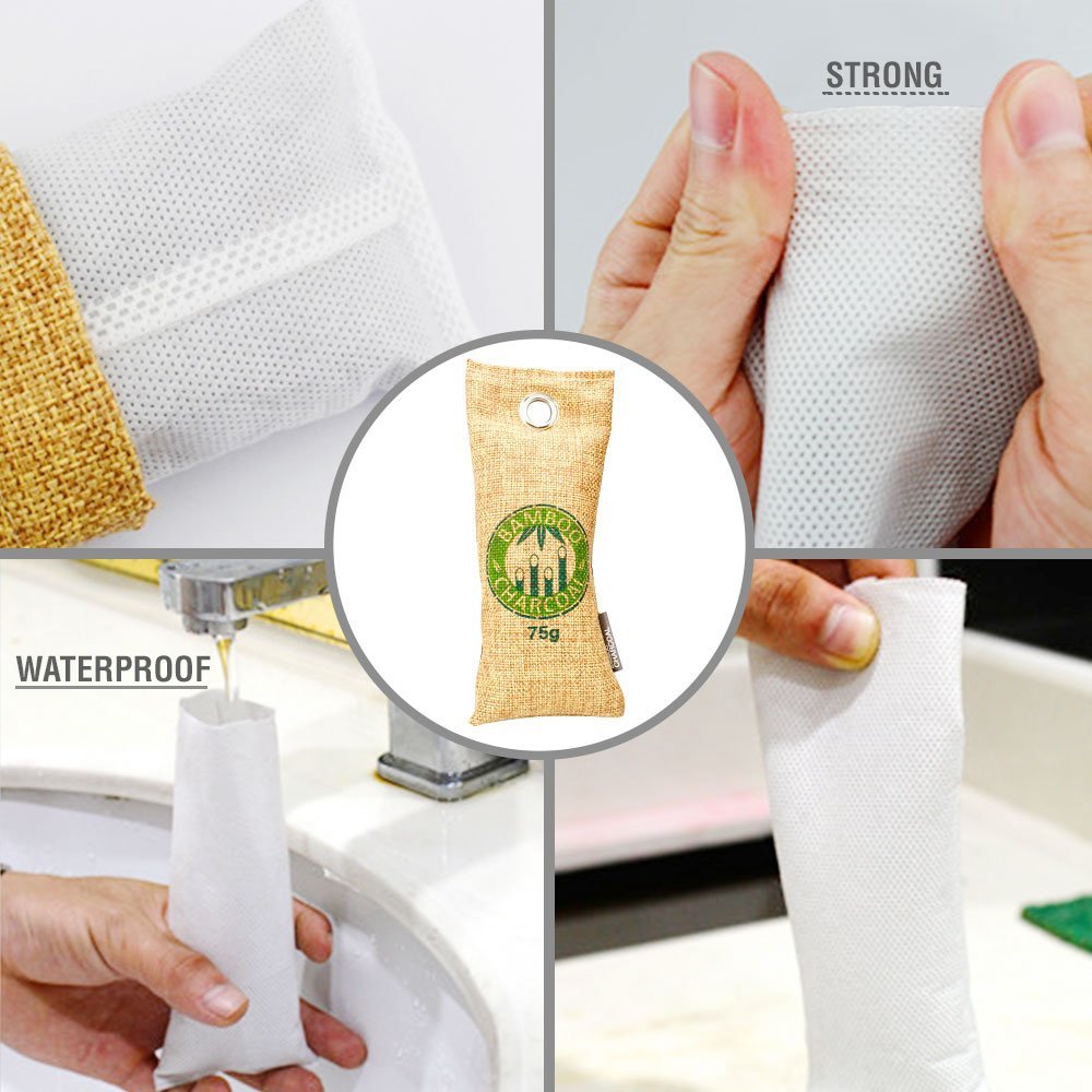Purify Bamboo Charcoal - 4 Pack Most Effective Natural Deodorizer Bag ...