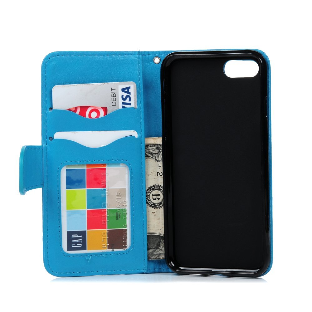 IPhone 7 Case (4.7 inch) - Wallet Folio Flip Embossed Totem PU Leather ...