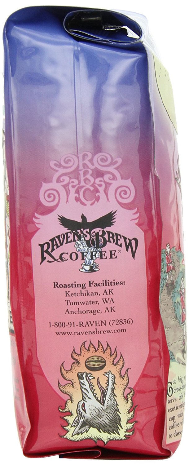 Raven's Brew Whole Bean Organic Wicked Wolf, Dark Roast, 12-Ounce Bags ...