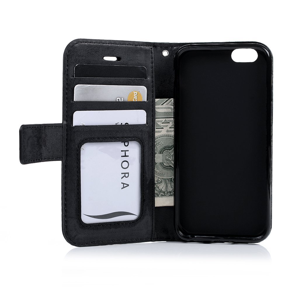 IPhone 6S Case,iPhone 6 Case (4.7") - Flip Stand Wallet Case PU Leather ...