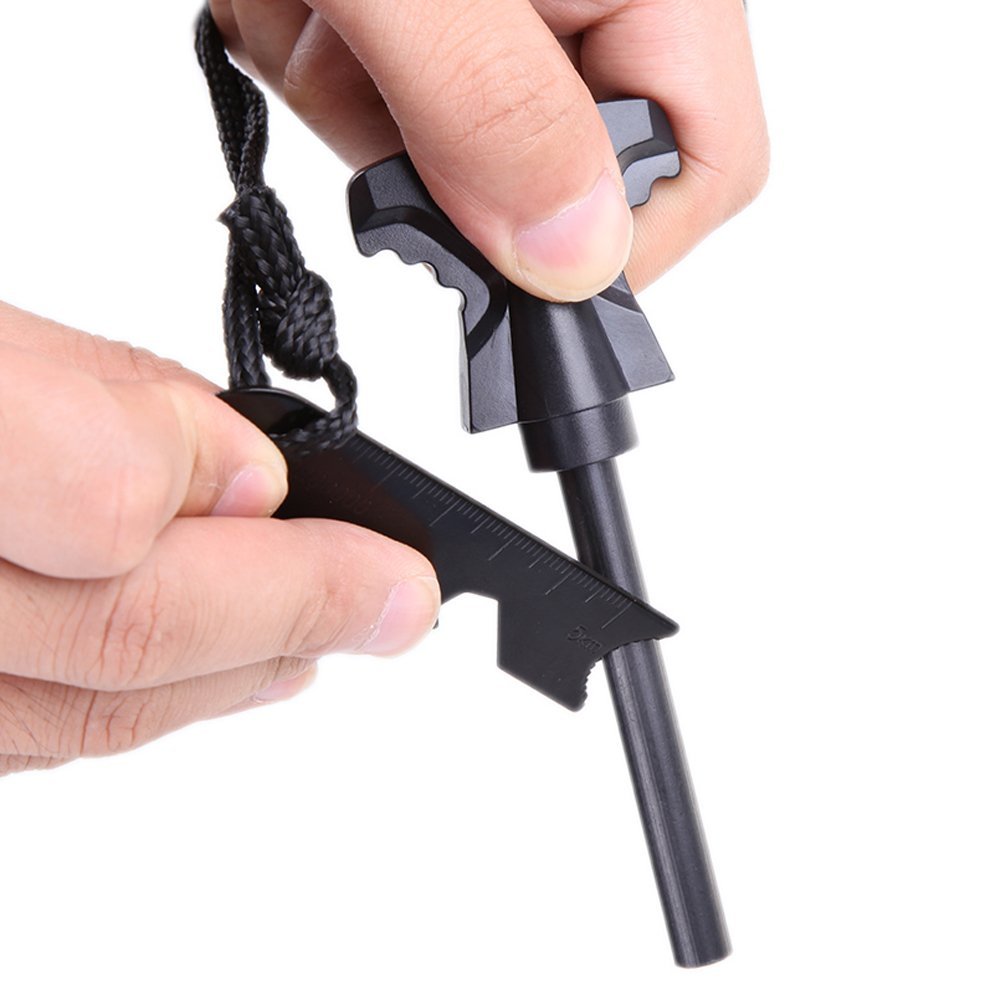 Geekercity Outdoor Flint Fire Starter Lighter Magnesium Stone Firestone ...