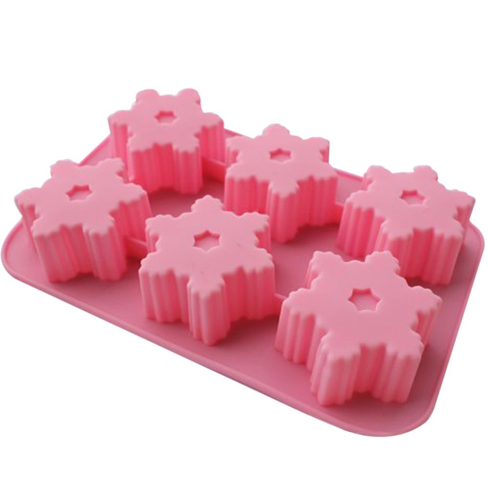 BlueTop(TM) 6-Cavity Pink Silicone Cake Bread Mold Chocolate Cookie ...