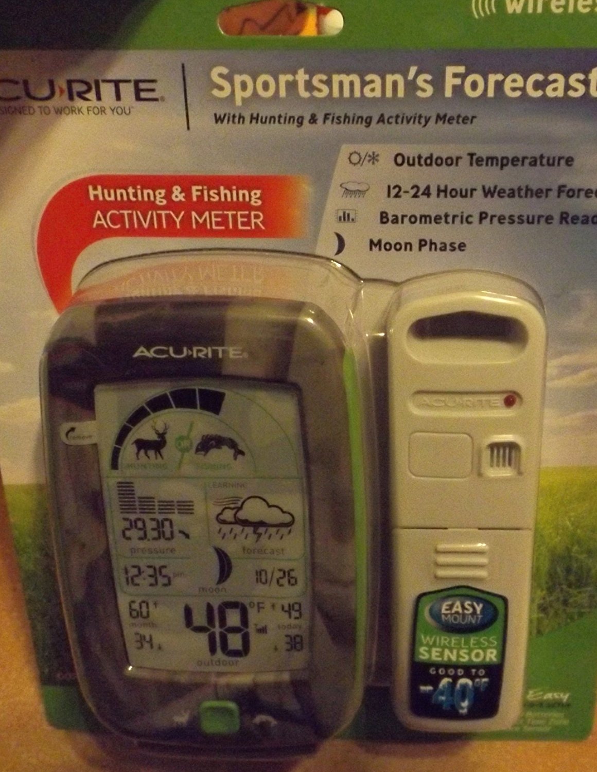 AcuRite Sportsman's Forecaster with Hunting & Fishing Activity Meter, Model 00251W N2 free image ...