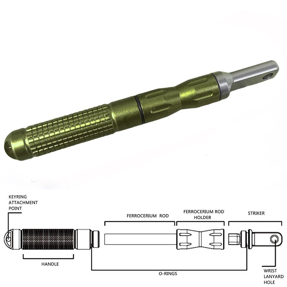 Geekercity® Fire starter - EDC Waterproof Alloy Fire starter Survival ...