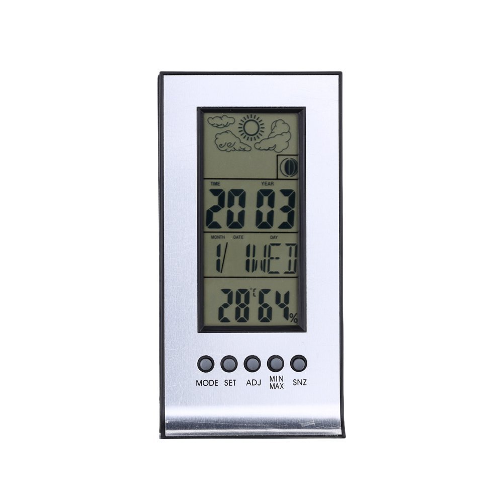 Alarm Clock Forecast Calendar Barometer Hygrometer Wireless Weather ...