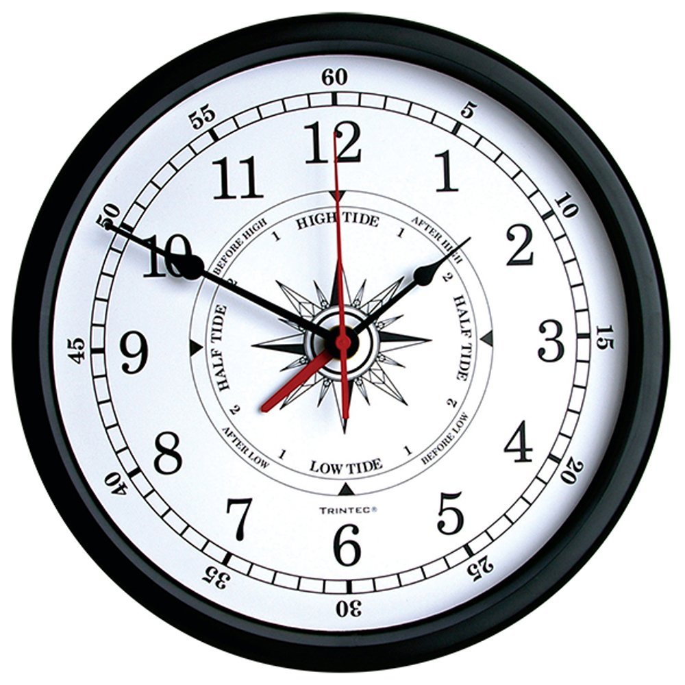 Trintec Atlantic Time and Tide Clock - 10-Inch - White Dial free image ...