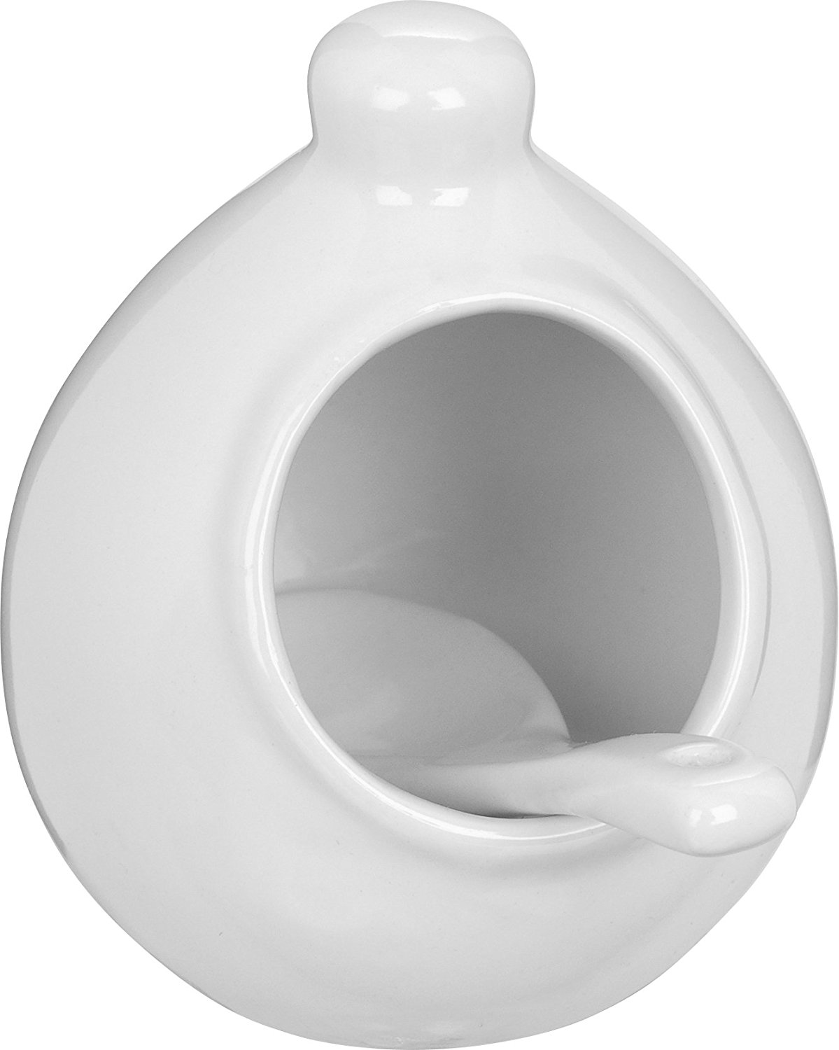 Trudeau Mini White Stoneware Salt Pig with Spoon N2 free image download
