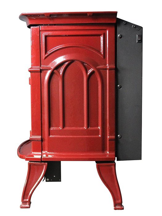 Ashley AGC500VFRLP Vent-Free Red Enameled Porcelain Cast Iron Stove ...