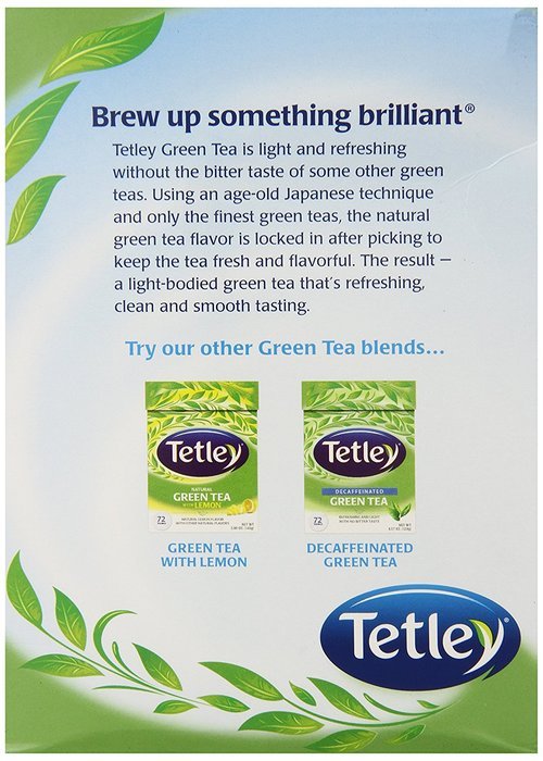 Tetley Steamed Green Tea, 72 Count (Pack of 6) N5 free image download