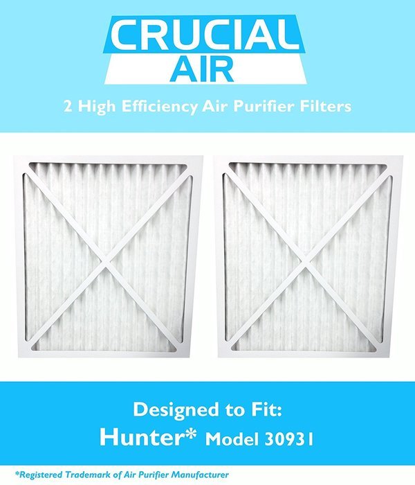 2 Hunter 30931 Air Purifier Filter, Fits Hunter Models 30201,30212 ...