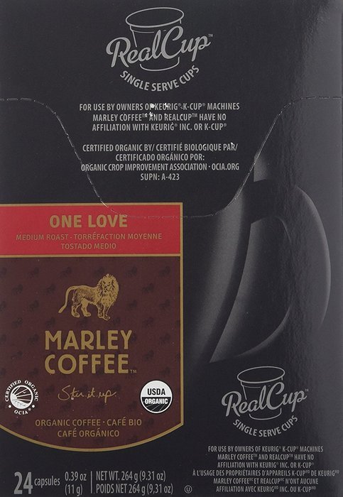 Marley Coffee, Lively Up!, Organic Espresso Roast, 24 Single Serve ...