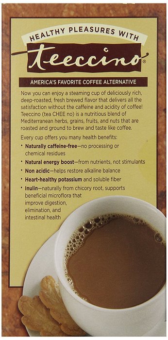 Teeccino Herbal Coffee, French Roast, Caffeine-Free, 25-Count Tea Bag ...