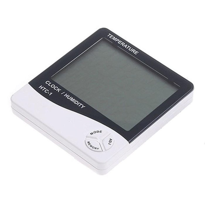 Voberry® HTC-1 LCD Digital Temperature Humidity Meter Hygrometer Alarm ...