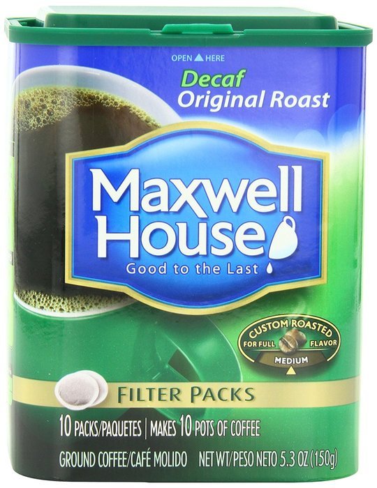 Maxwell House Original Roast Ground Coffee, 10-Count Filter Packs (Pack ...