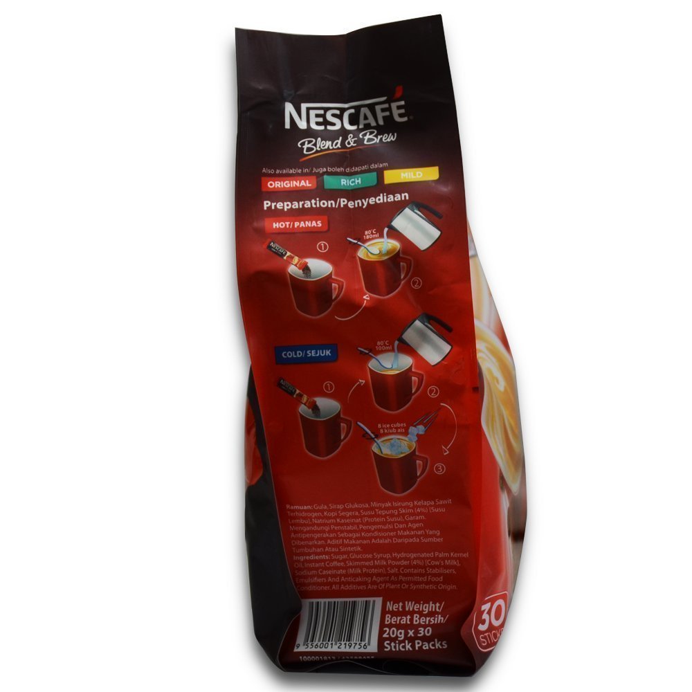 2-PACK Nescafé 3-in-1 ORIGINAL Blend and Brew (with FREE COFFEE DECAL ...