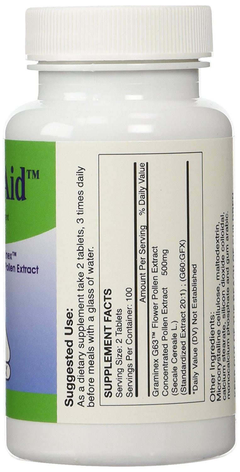 PollenAid Flower Pollen Extract by Graminex - 200 Tablets N3 free image ...
