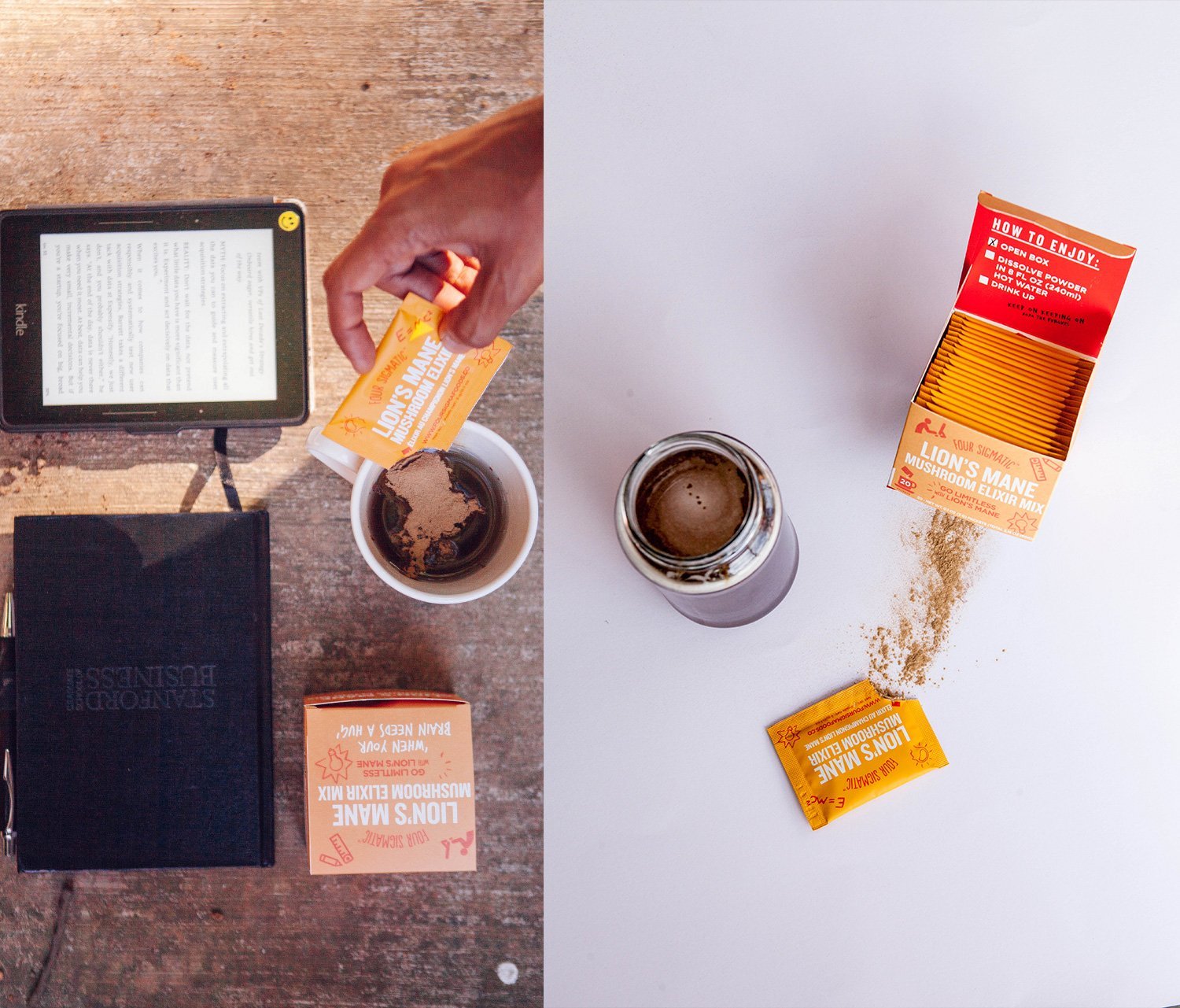 Lion’s Mane Mushroom Elixir Mix by Four Sigmatic (20 Count) – Helps ...