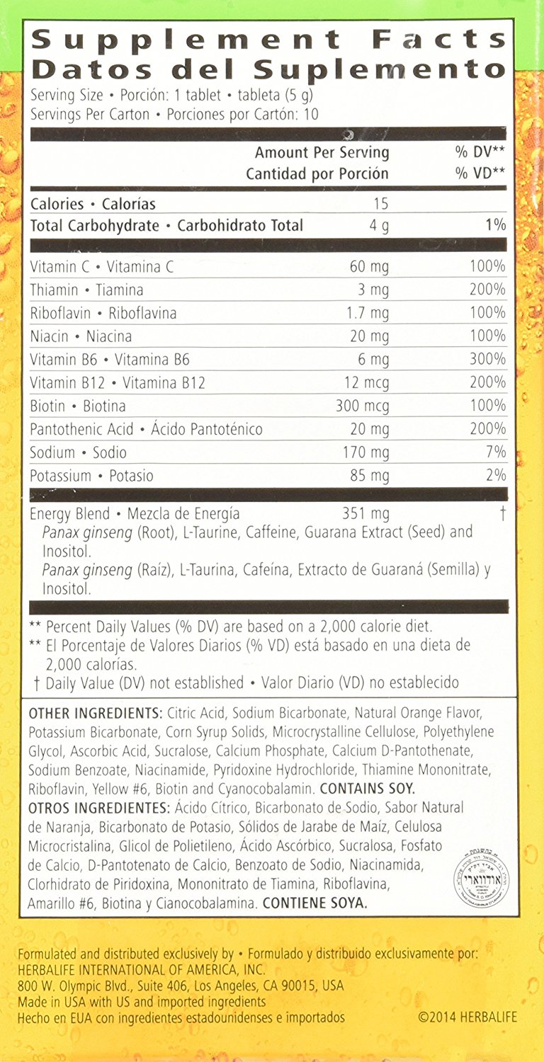 Herbalife Liftoff Tropical Fruit 10 Tabs N13 free image download