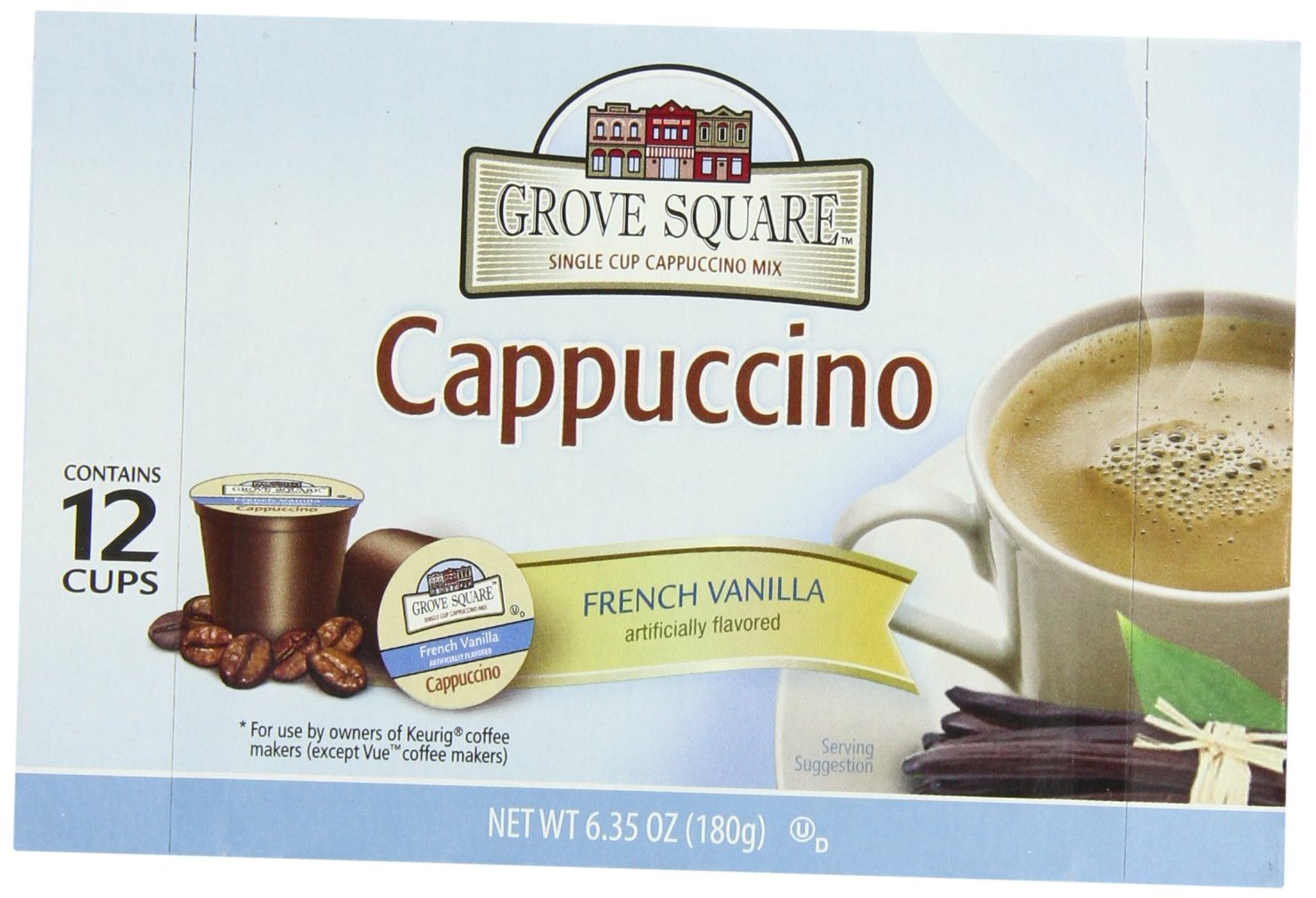 Grove Square Cappuccino, French Vanilla, 24 Count Single Serve Cups N19 ...