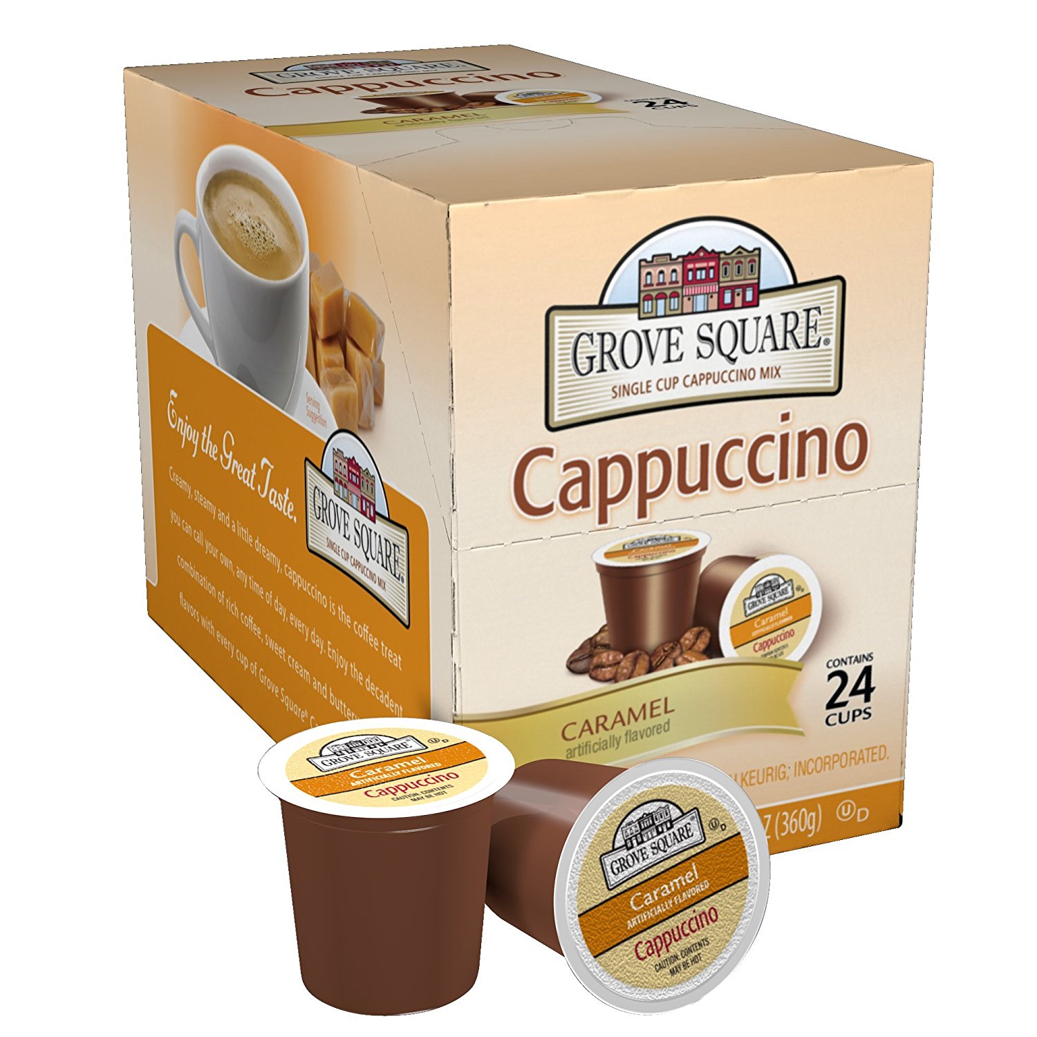 Grove Square Cappuccino, French Vanilla, 24 Count Single Serve Cups N22 ...
