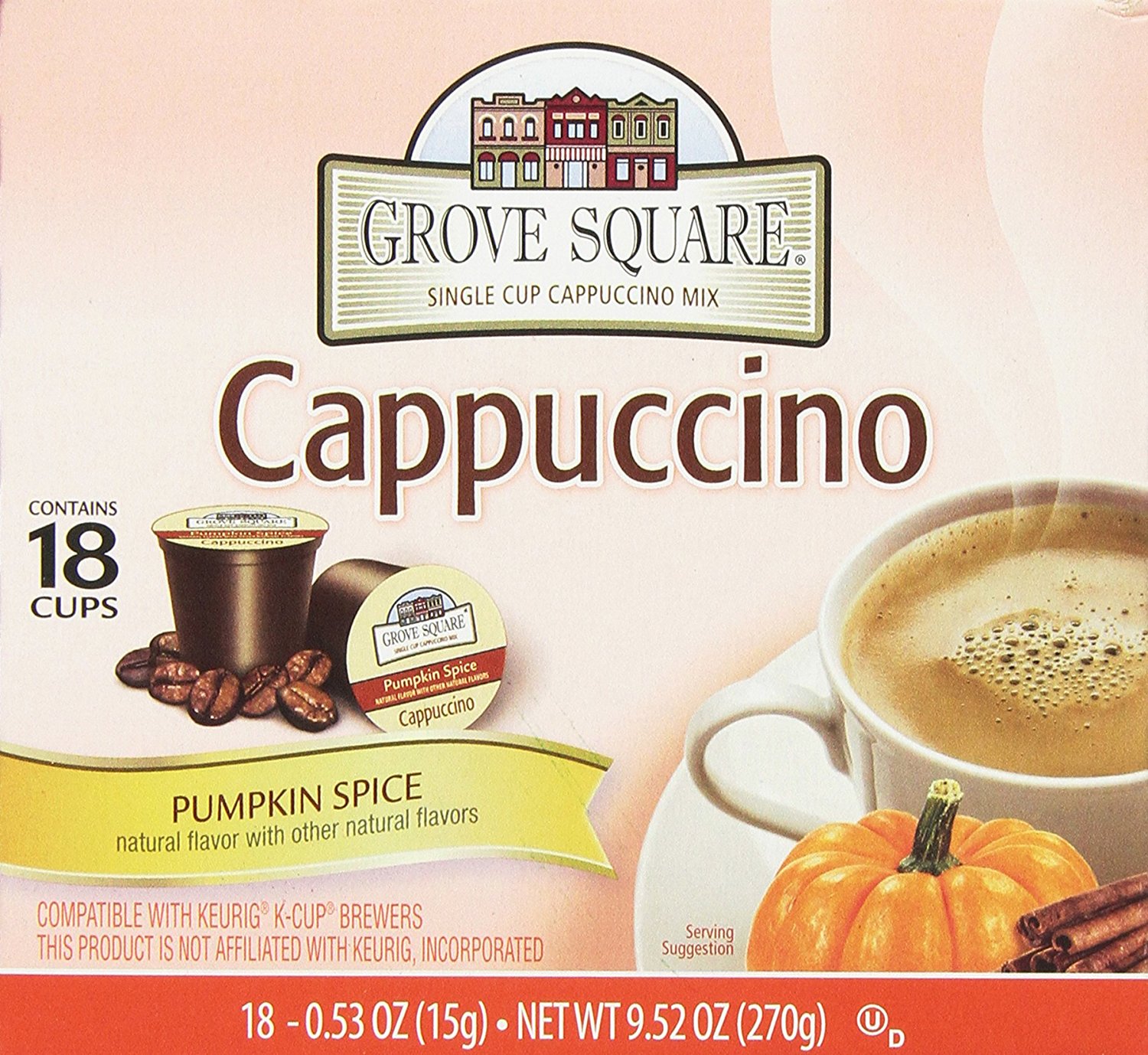 Grove Square Cappuccino, French Vanilla, 24 Count Single Serve Cups N33 ...