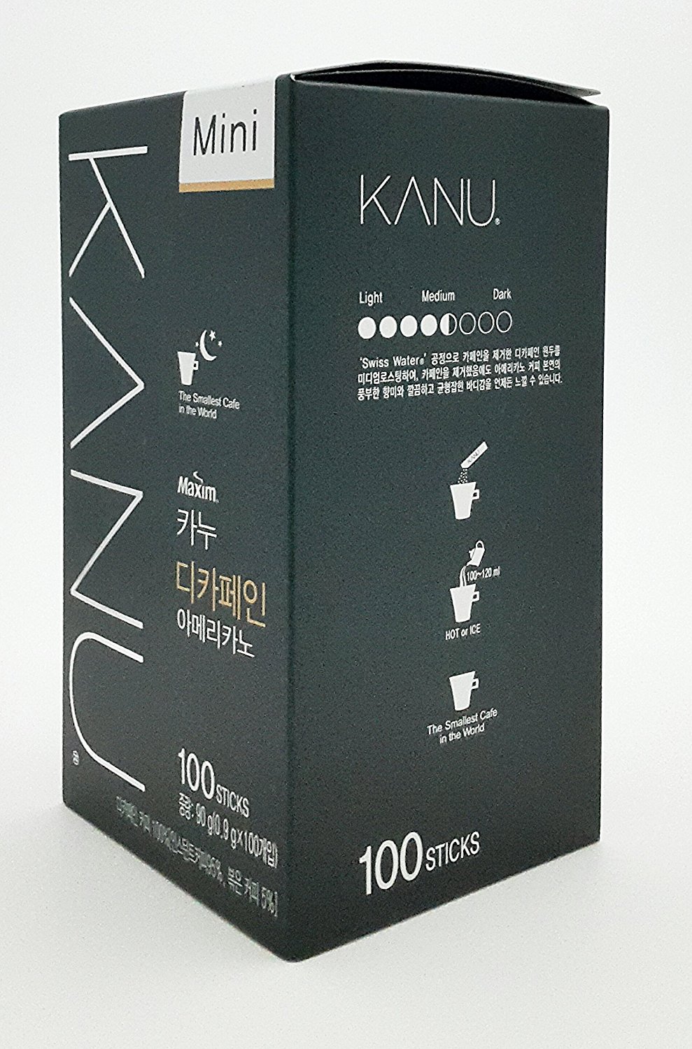 MAXIM KANU Mini Dark Roasted Instant Americano Coffee 0.9g(0.03oz) × ...