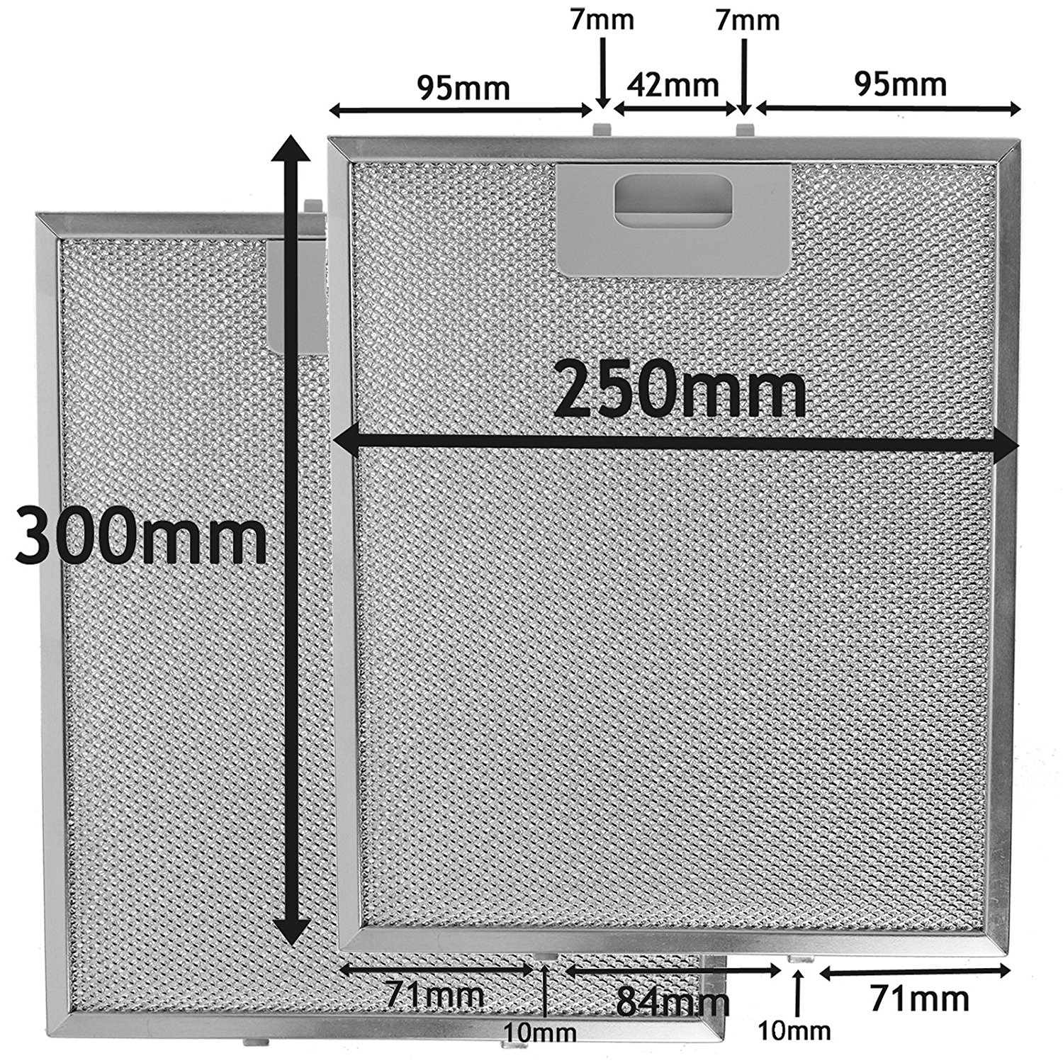 Spares2go Metal Mesh Grease Filter For Belling Cooker Hood / Kitchen ...