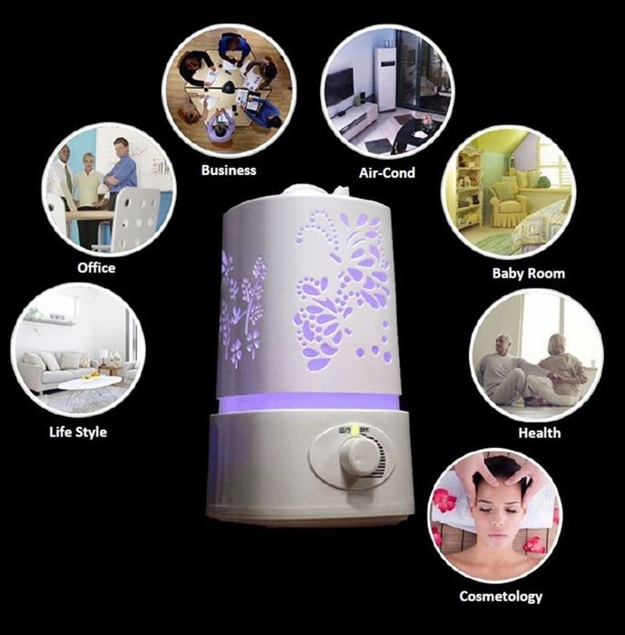 1.5L Ultrasonic Home Aroma Air Humidifier Diffuser Purifier Lonizer ...