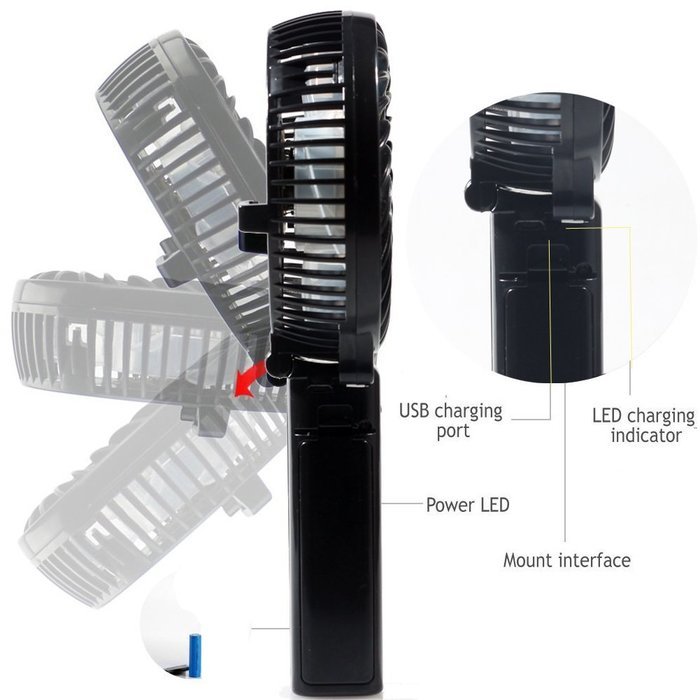 Yesorno Handheld Personal Small Portable Battery Powered Operated Desk ...