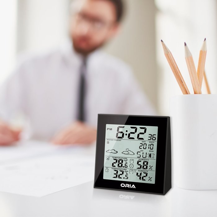 Oria Weather Station, Indoor Outdoor Temperature Humidity Monitor ...