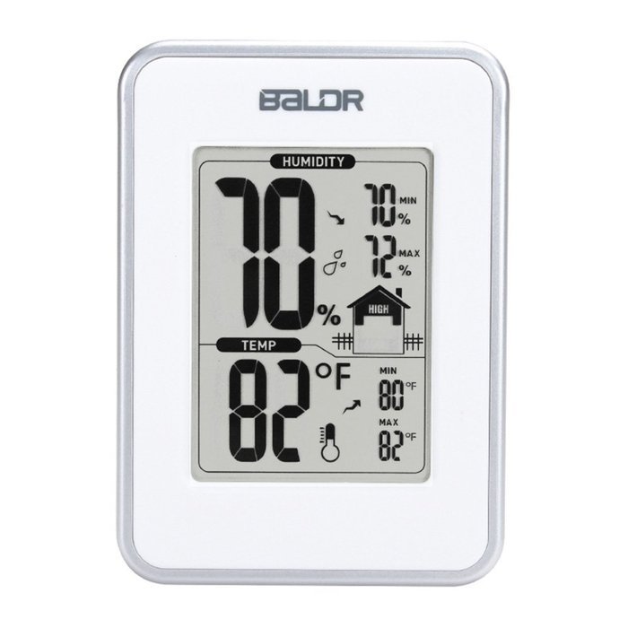 BALDR Weather Station, Displays Humidity and Temperature, Min, Max, and ...