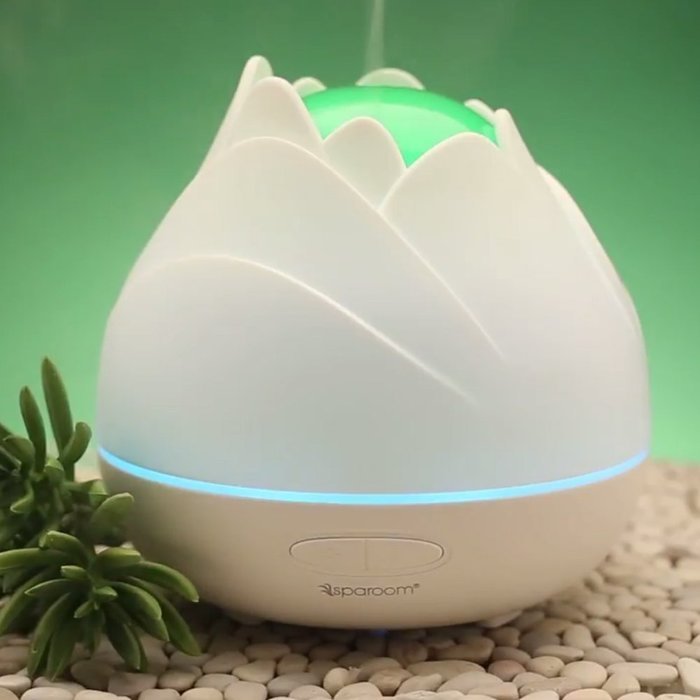 SpaRoom LotusMist Essential Oil Diffuser Lotus Flower Shaped ...