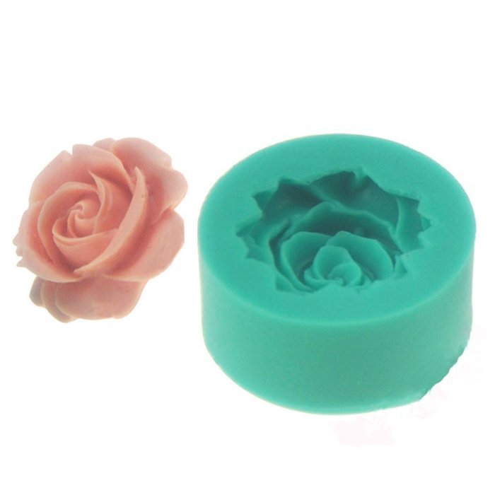 DKX Silicone 3D DIY Rose Flower Fondant Cake Chocolate Sugarcraft Mold ...