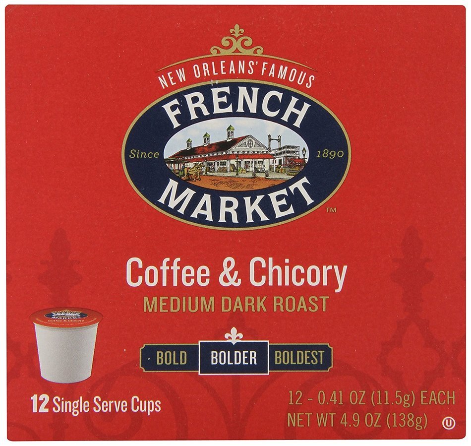 French Market Coffee Single Serve Cups, Medium-Dark Roast With Chicory ...