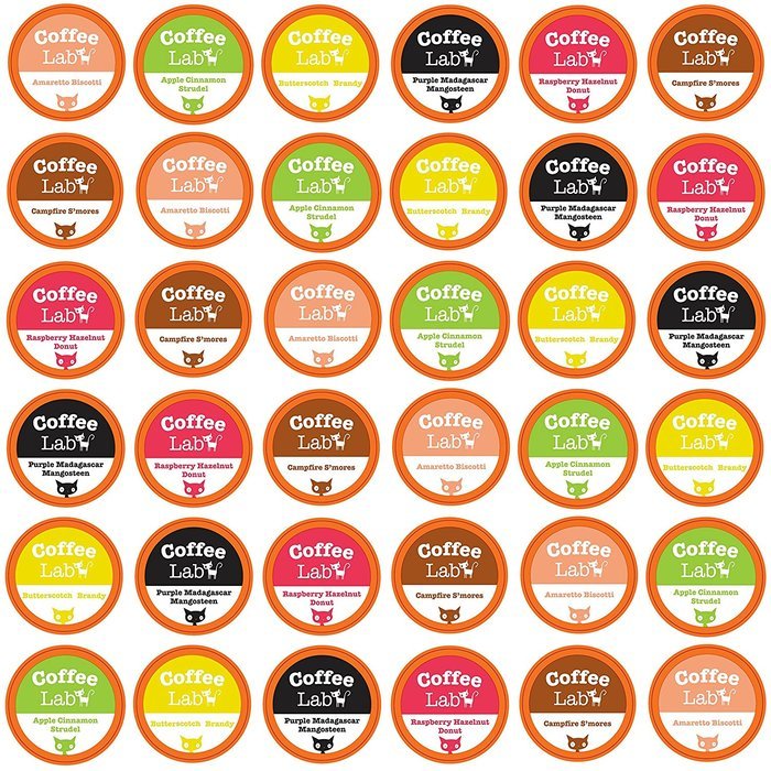 Coffee Lab - Unique Flavored Coffee Variety Sampler Pack for Keurig K-Cup Brewer 36 Count N2 ...