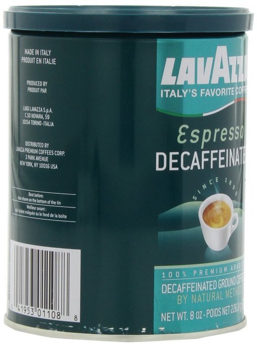 Lavazza Decaffeinated Espresso Ground Coffee, Medium roast, 8-Ounce ...