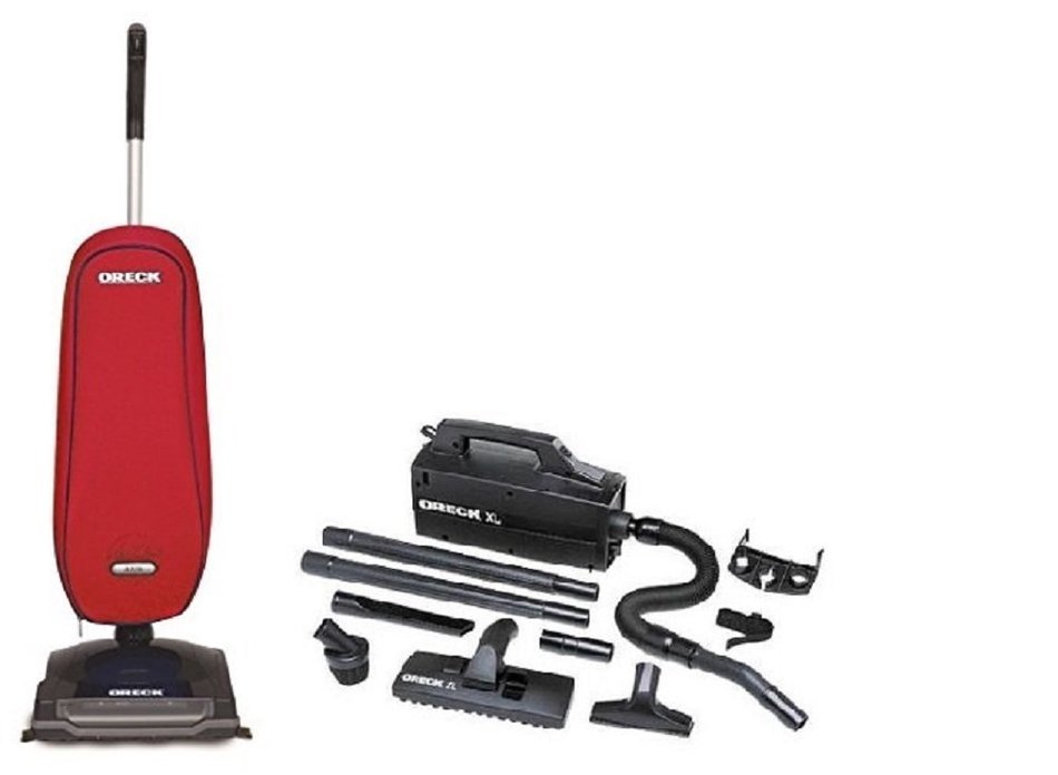 Oreck Axis Upright Lightweight Vacuum Cleaner - Red Power Bundle with ...