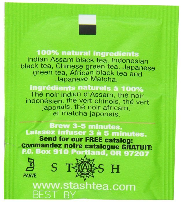Stash Tea Premium Green Tea, 100 Count Box of Tea Bags in Foil N150 ...