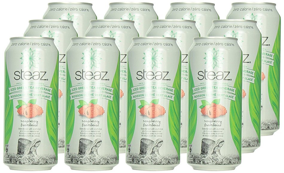 Steaz Zero Calorie Iced Teaz, Raspberry , 16-Ounce (Pack of 12) N2 free ...