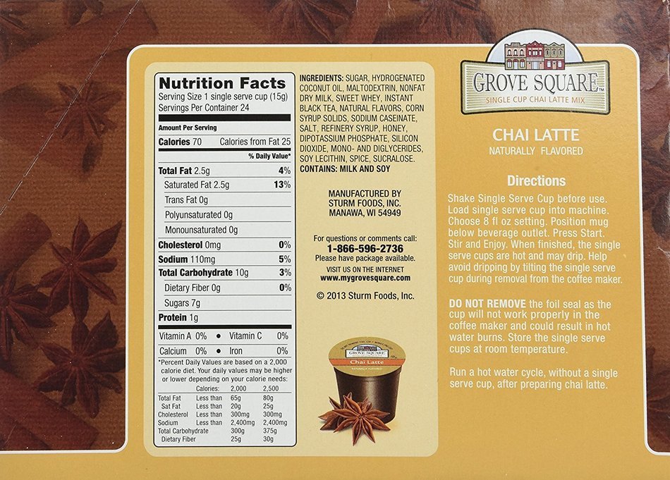 Grove Square Chai Latte, 48-count Single Serve Cup for Keurig K-cup ...