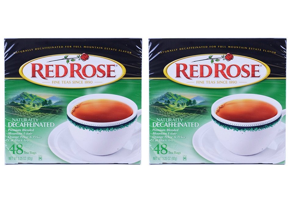 Red Rose Naturally Decaffeinated Tea 48-Count Boxes (Pack of 2) free ...