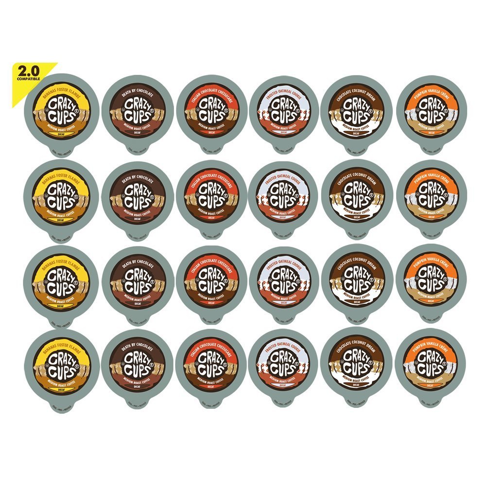 Crazy Cups Decaf Flavored Lovers Single Serve Cups for Keurig K Cups ...