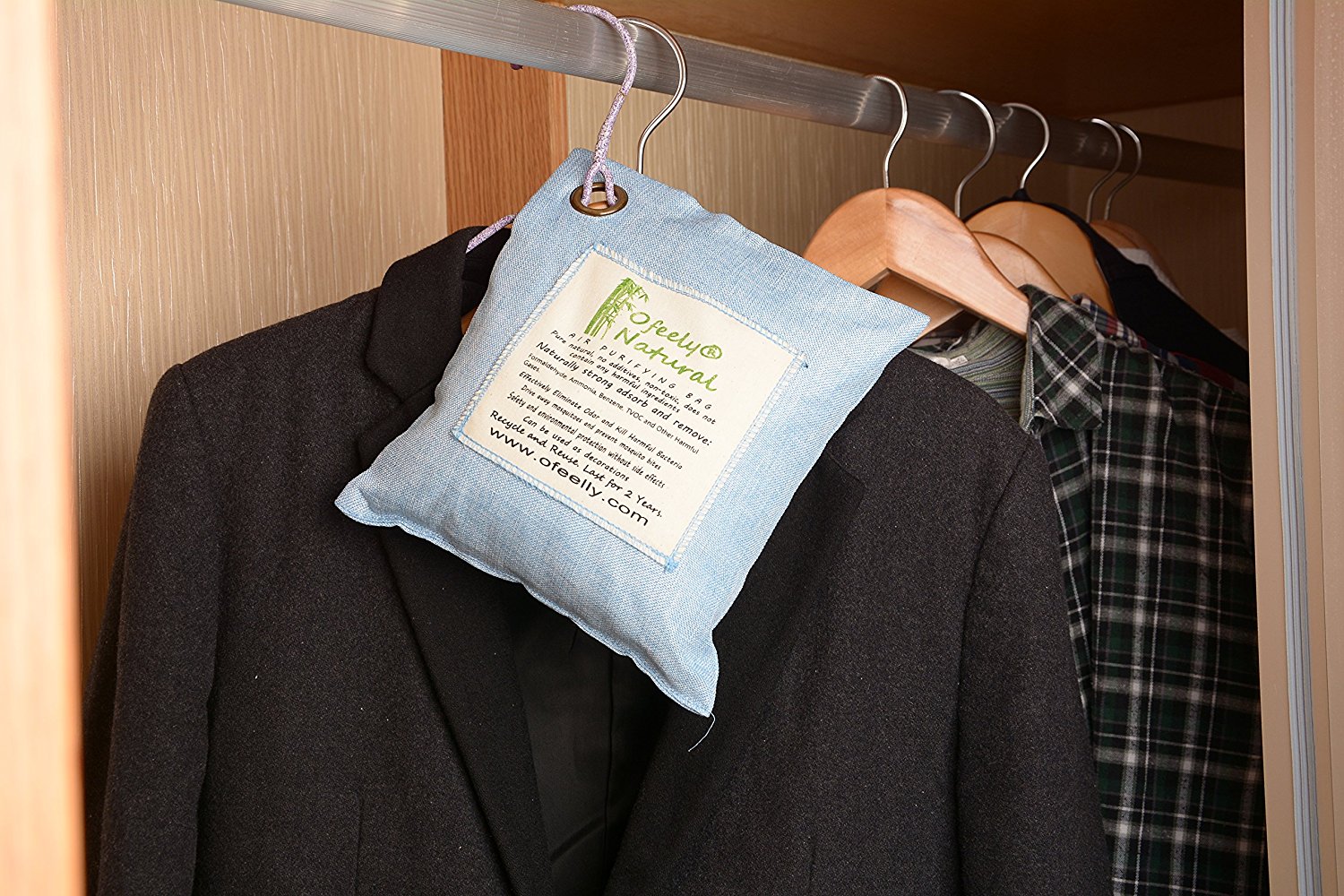 Ofeely Air Purifying Bag 500g Natural Bamboo Charcoal Deodorizer ...